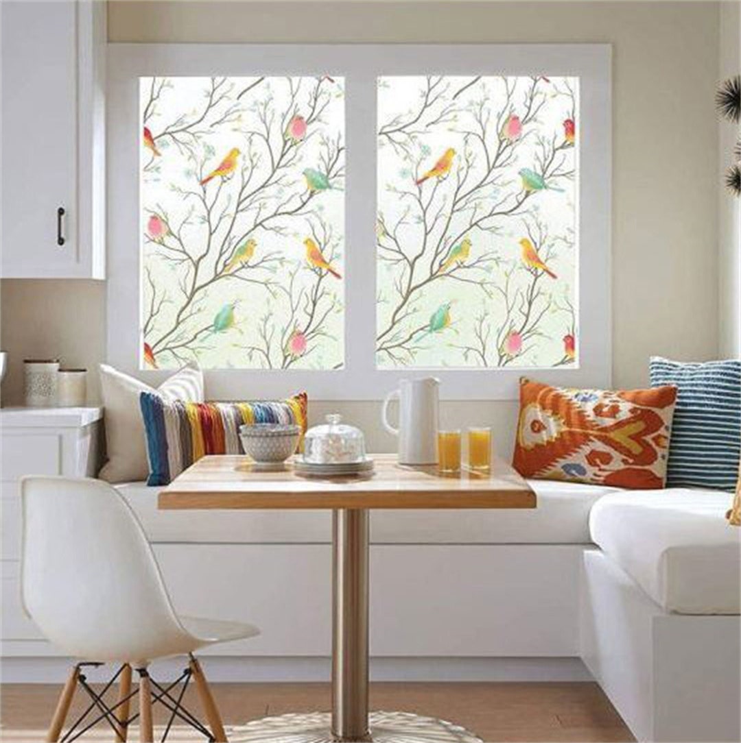 Colorful Window Film,birds Window Privacy Film,self Adhesive Film ...