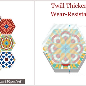 Hexagon Tile Floor Stickers,self Adhesive Tile Stickers,removable Floor ...