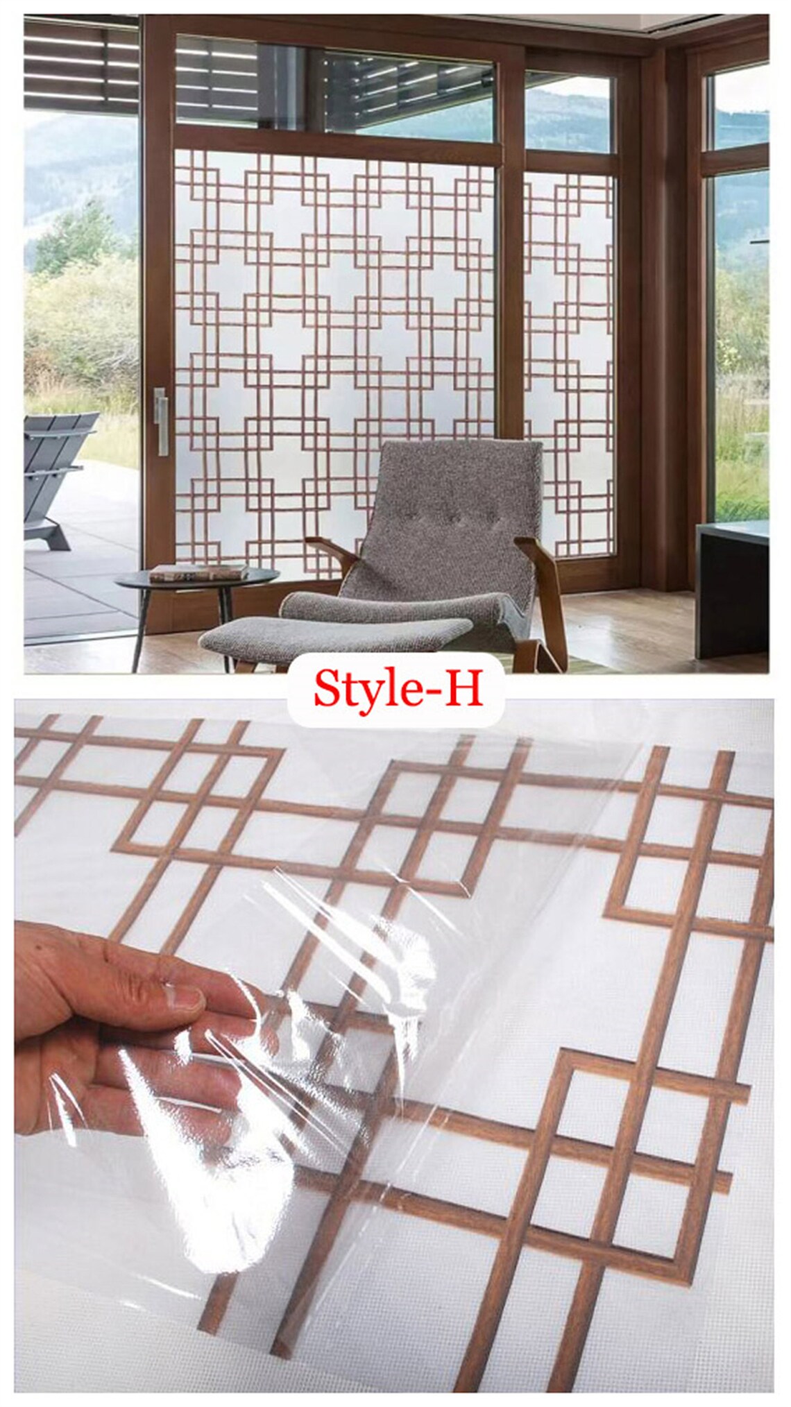 3D Premium Window Privacy Film, Static Cling Sticker,anti-uv, No Glue ...