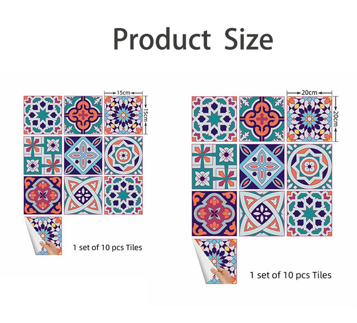 Tile Sticker Vinyl Decal for Kitchen Bathroom Backsplash Floor | Etsy