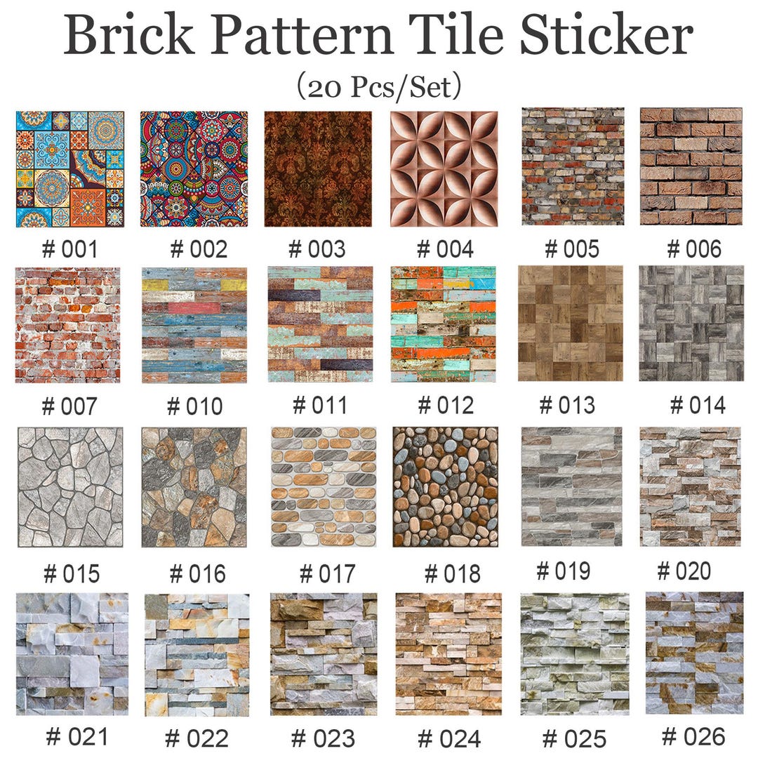 Stone Brick Tile Stickers,faux Brick Wall Panels,peel and Stick ...