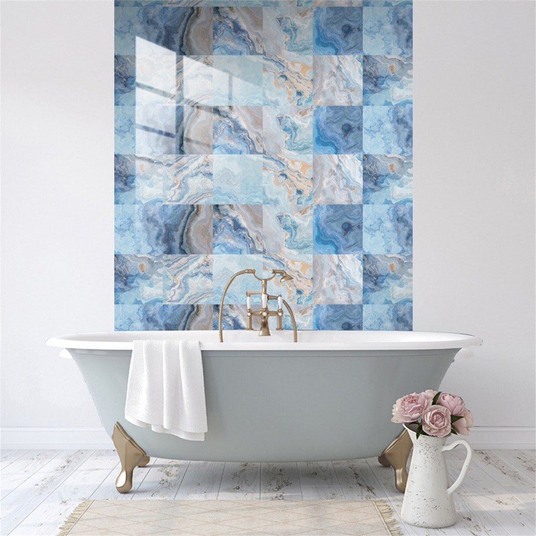 Tile Sticker Vinyl Decal for Kitchen Bathroom Backsplash Floor Decals ...