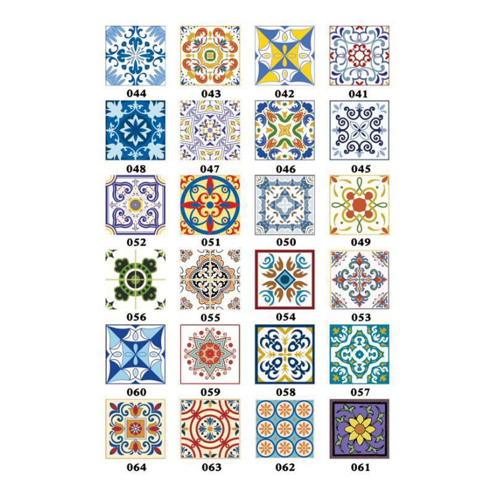 Tile Sticker Vinyl Decal for Kitchen Bathroom Backsplash Floor Decals ...