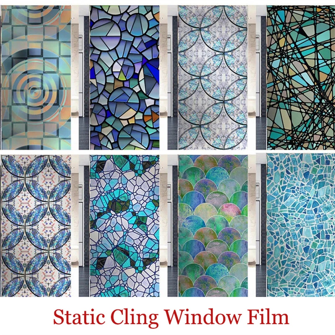 3D Premium Window Privacy Film, Static Cling Sticker,anti-uv, No Glue ...