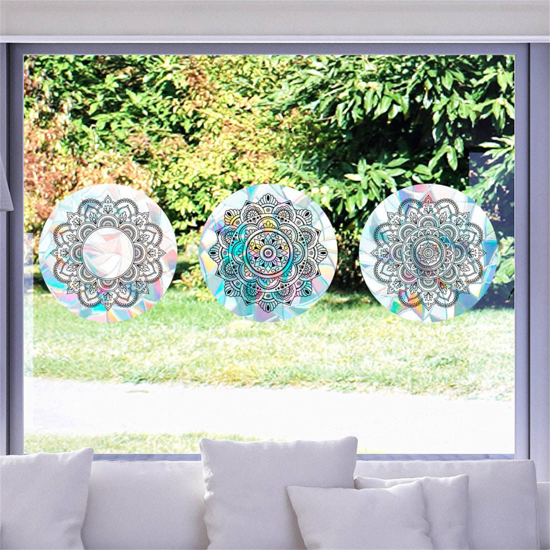 Black Mandala Suncatcher,rainbow Sun Catcher,mandala Window Sticker ...