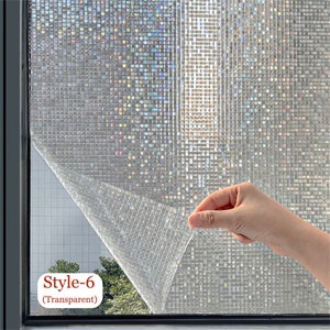 3D Mosaic Privacy Window Film,self Adhesive Colorful Static Cling ...
