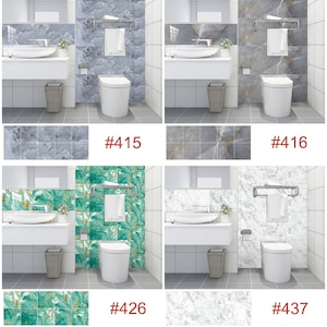 Tile Sticker Vinyl Decal Self Adhesive Tile Decal for Living Room ...