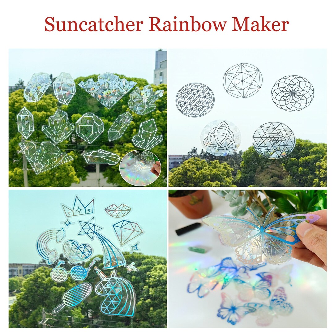 Sun Catcher Sticker,static Cling Window Film,window Suncatcher,rainbow ...