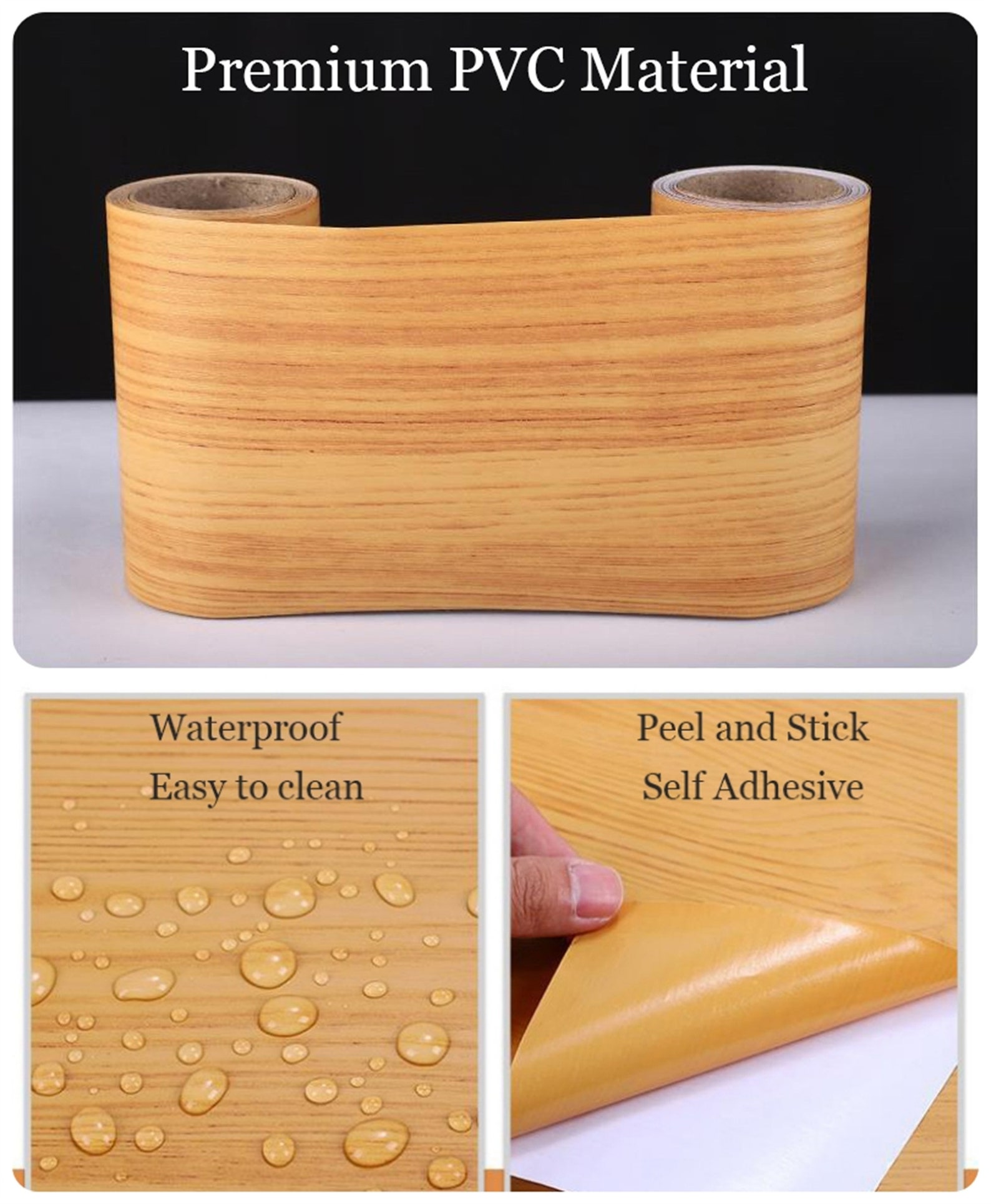 Wood Grain Wallpaper,peel and Stick PVC Wall Sticker,self-adhesive Wall ...