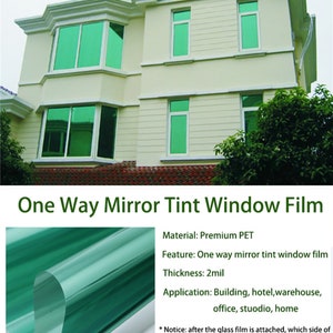 Window Film One Way Mirror Film Daytime Privacy Static Non-adhesive ...