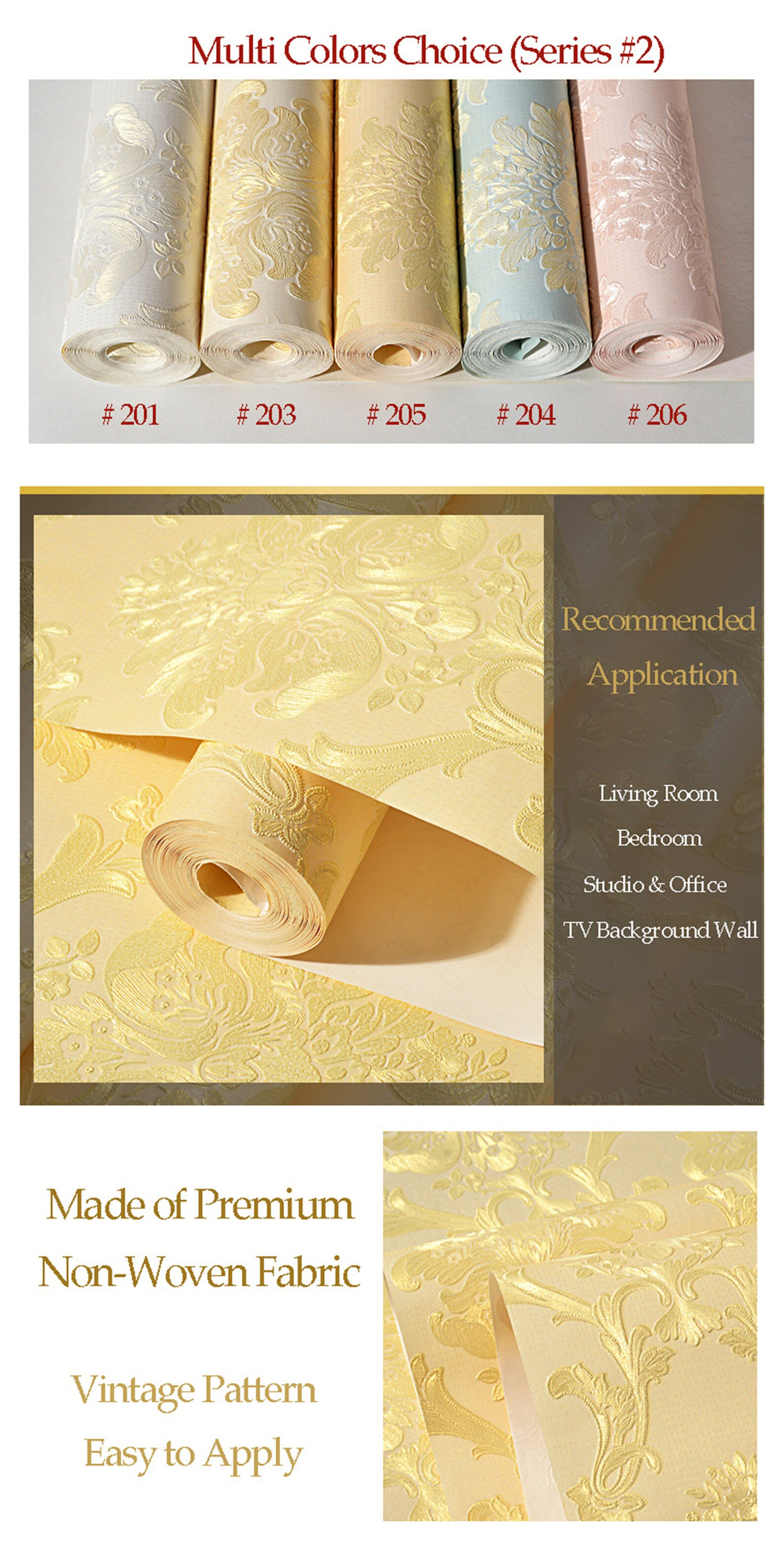 Self Adhesive Wallpaper Non-woven Fabric Wall Paperremovable - Etsy