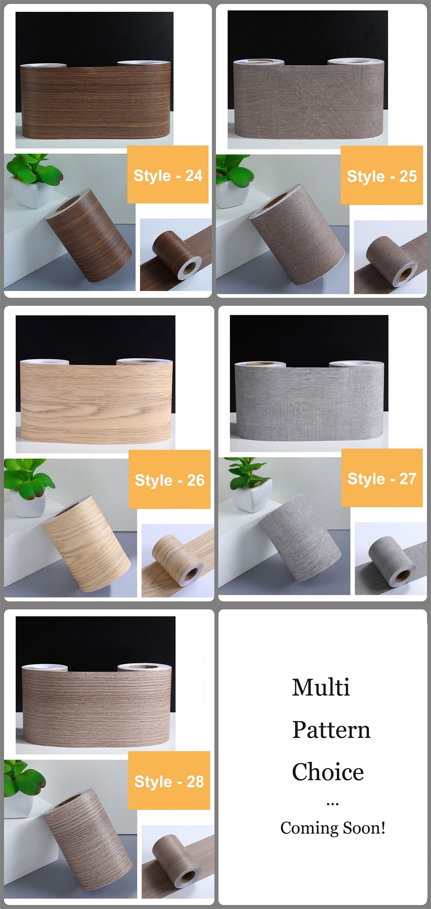 Peel and Stick PVC Wall Border Sticker, Self-adhesive Wallpaper Border ...