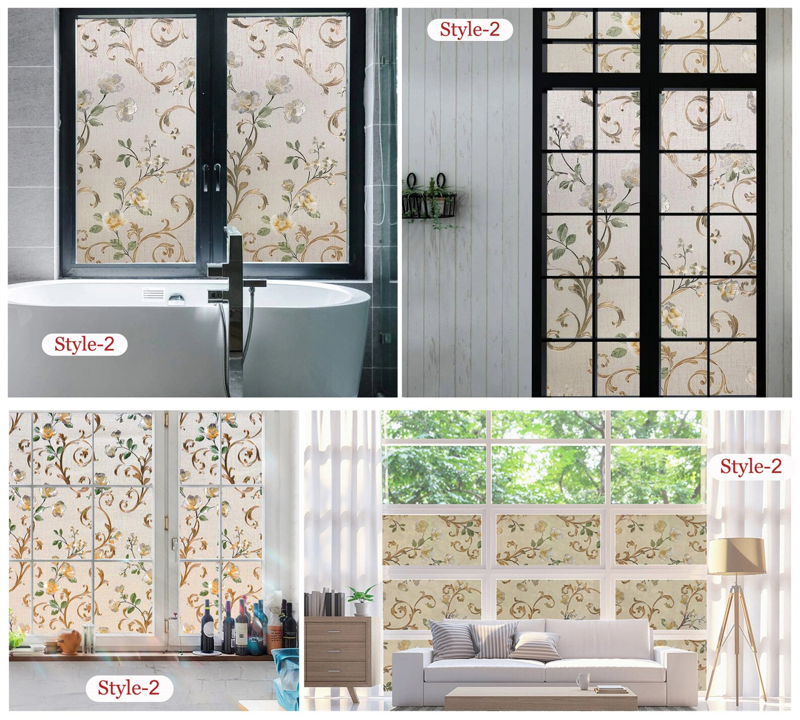 3D Premium Window Privacy Film, Static Cling Sticker,anti-uv, No Glue ...
