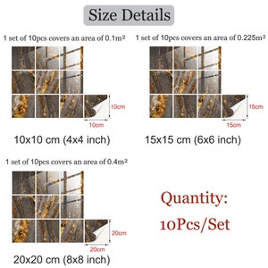 Marble Tile Sticker Peel and Stick Vinyl Decal for Kitchen Bathroom ...