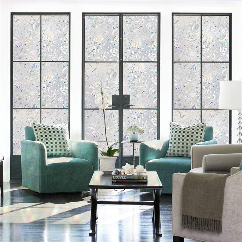 3D Premium Window Privacy Film, Static Cling Sticker,anti-uv, No Glue ...
