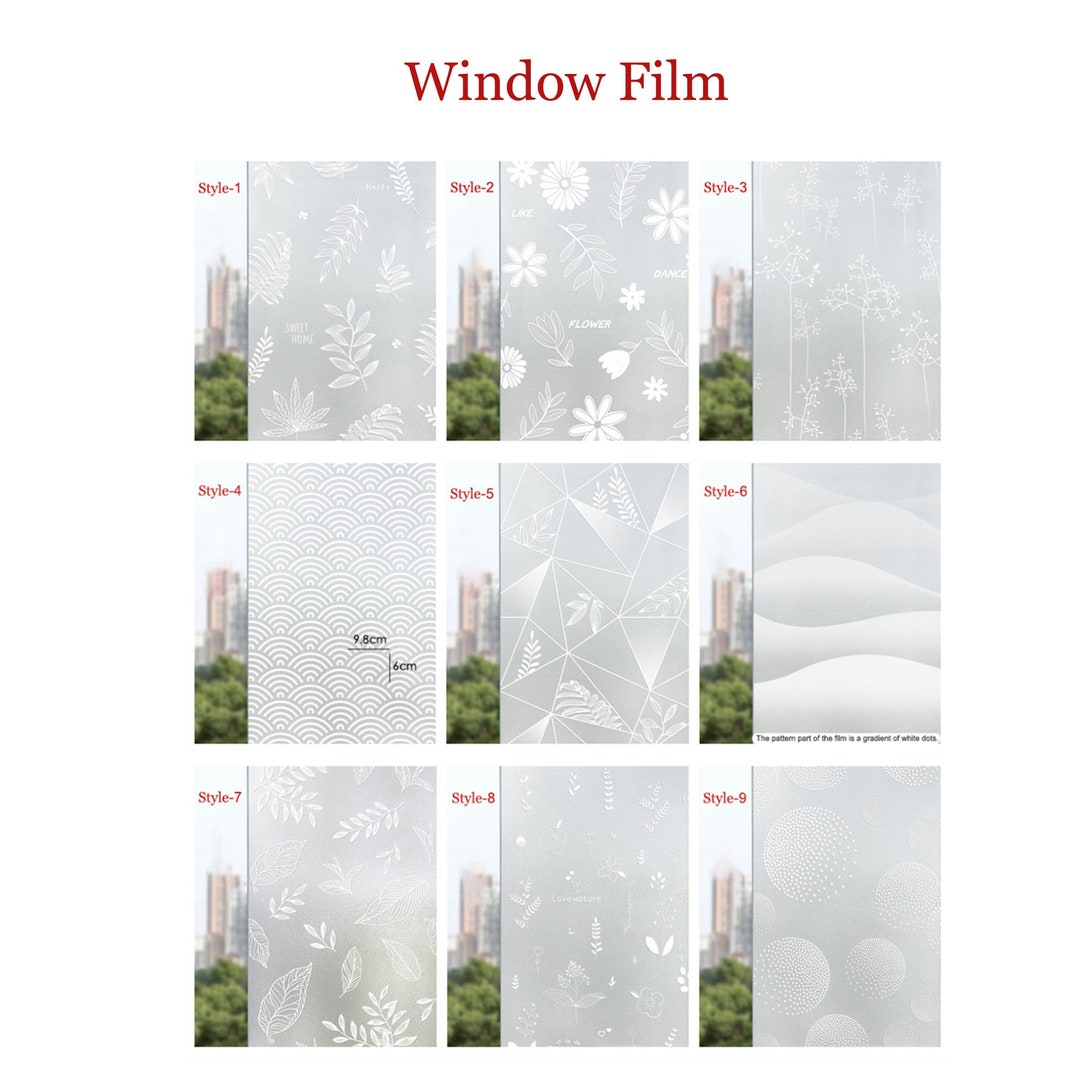 3D Premium Window Privacy Film, Static Cling Sticker,anti-uv, No Glue ...