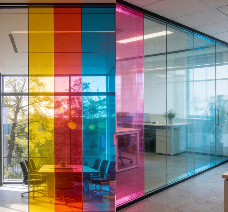 Colored Decorative Glass Film Insulation Sunscreen Proof Membrane ...