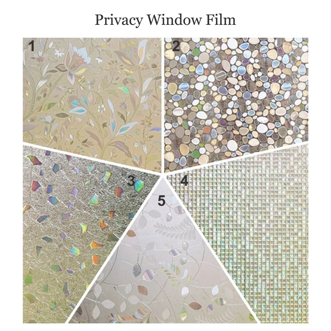 3D Premium Window Privacy Film, Static Cling Sticker,anti-uv, No Glue ...