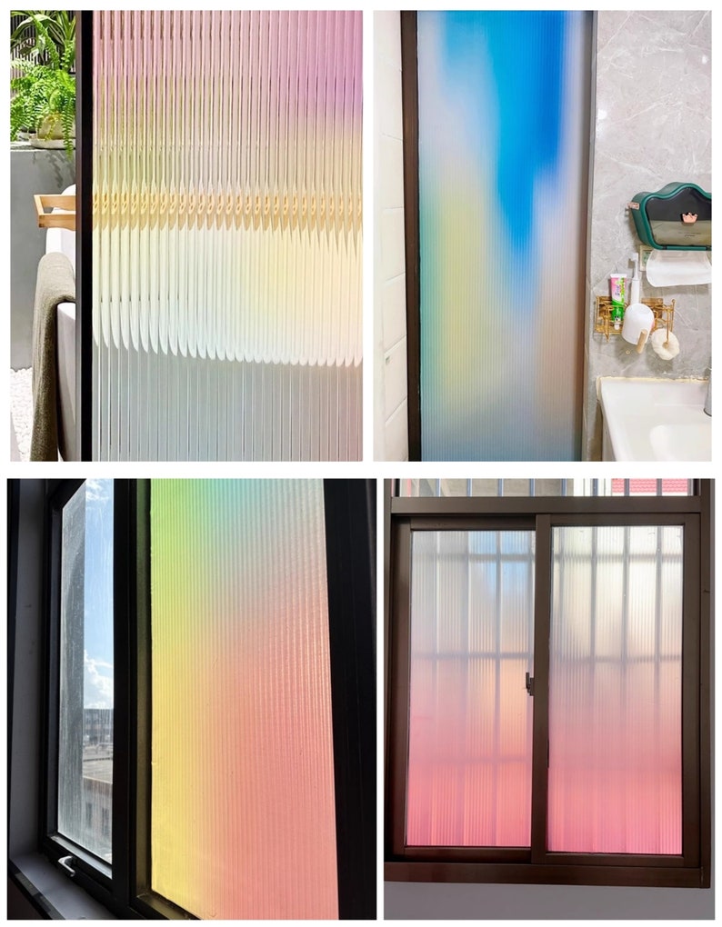 3D Premium Window Privacy Film, Colorful Glass Film, Decorative Vinyl ...