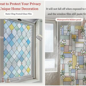 3D Premium Window Privacy Film, Static Cling Sticker,anti-uv, No Glue ...