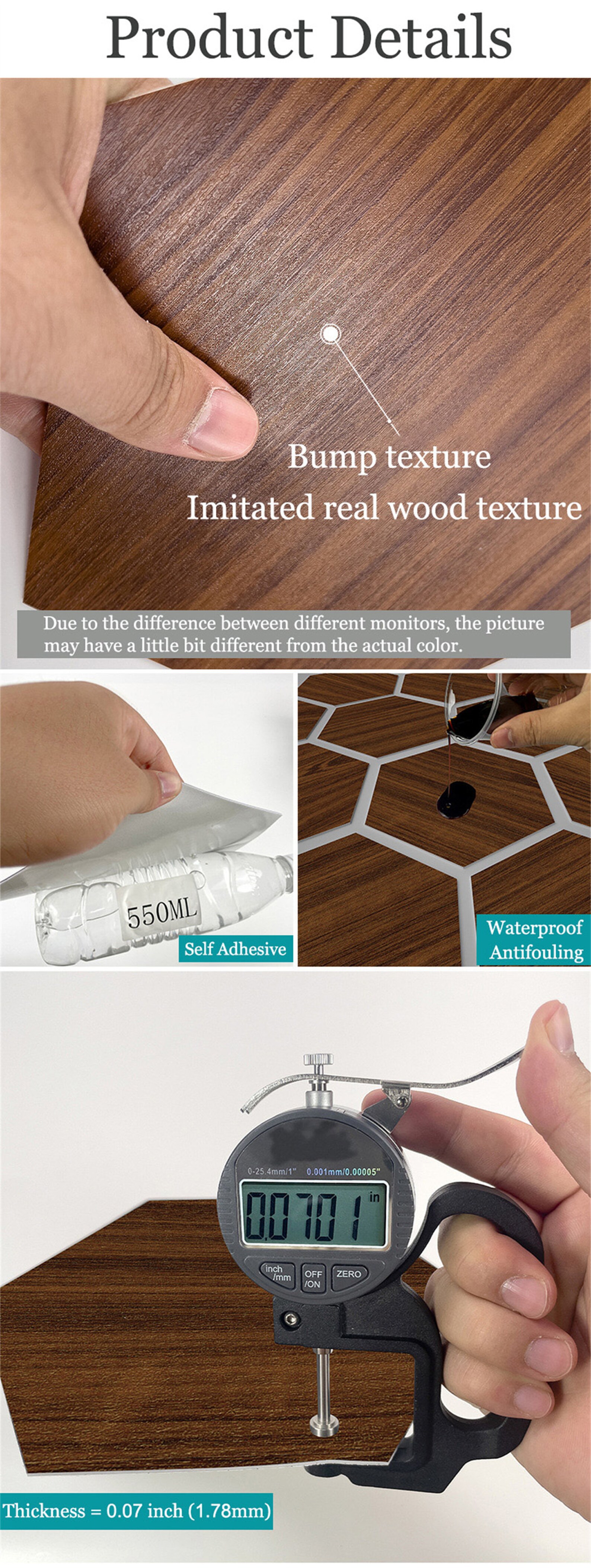 Hexagon Tile Floor Stickers, Self Adhesive Tile Stickers,removable ...