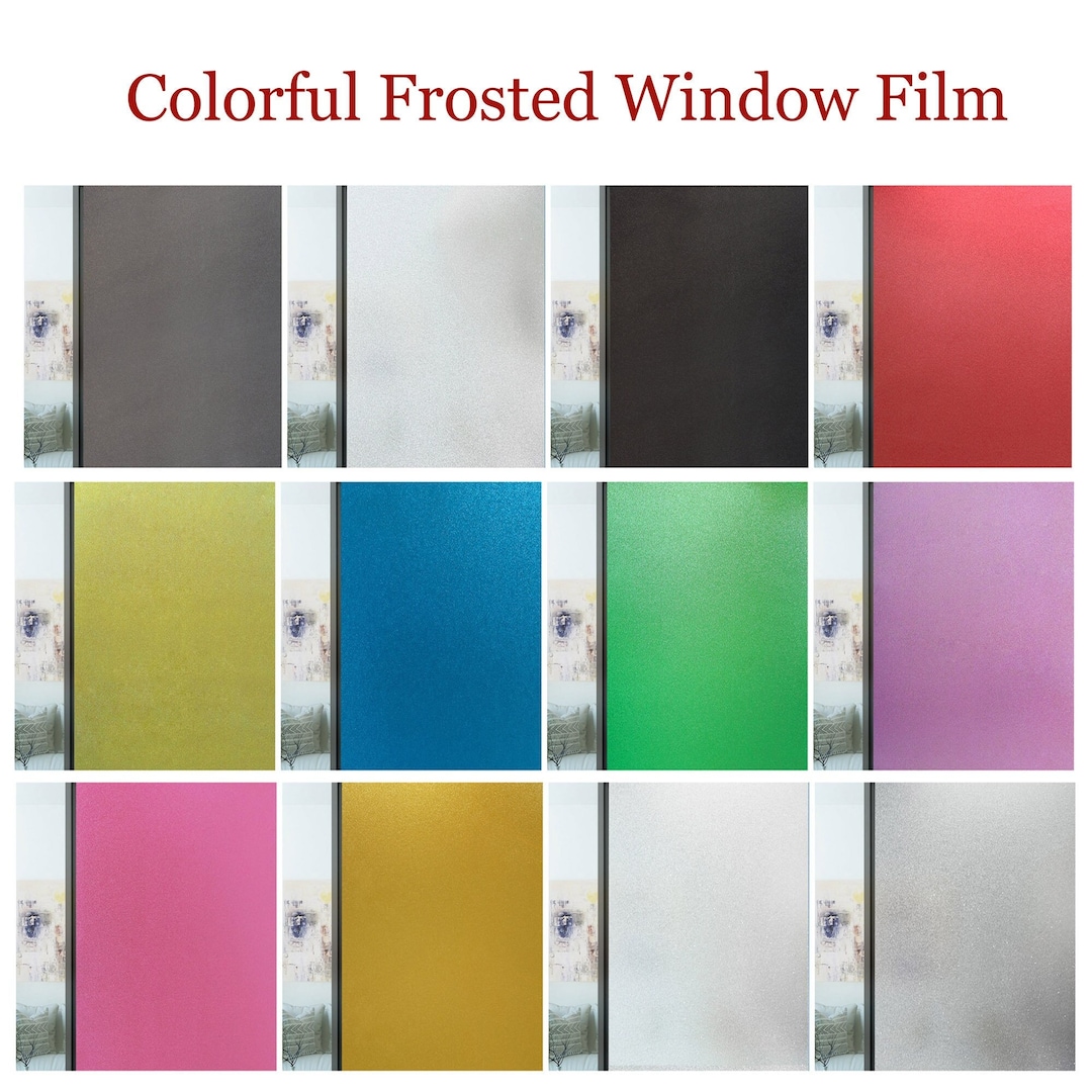 Matte Window Privacy Film,decorative Glass Covering,colorful Static ...
