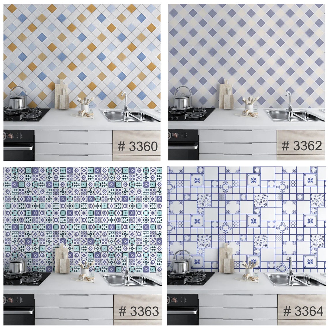 Backsplash Tile Stickerspeel&stick Tile Decalheat Resistant | Etsy