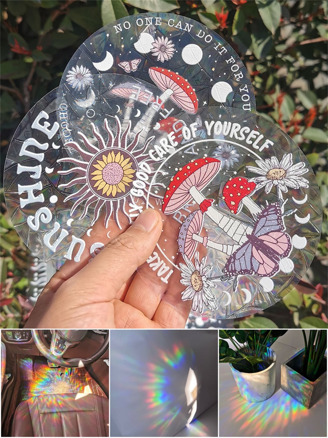 Sunshine Suncatcher Sticker,rainbow Window Film,static Cling Window ...