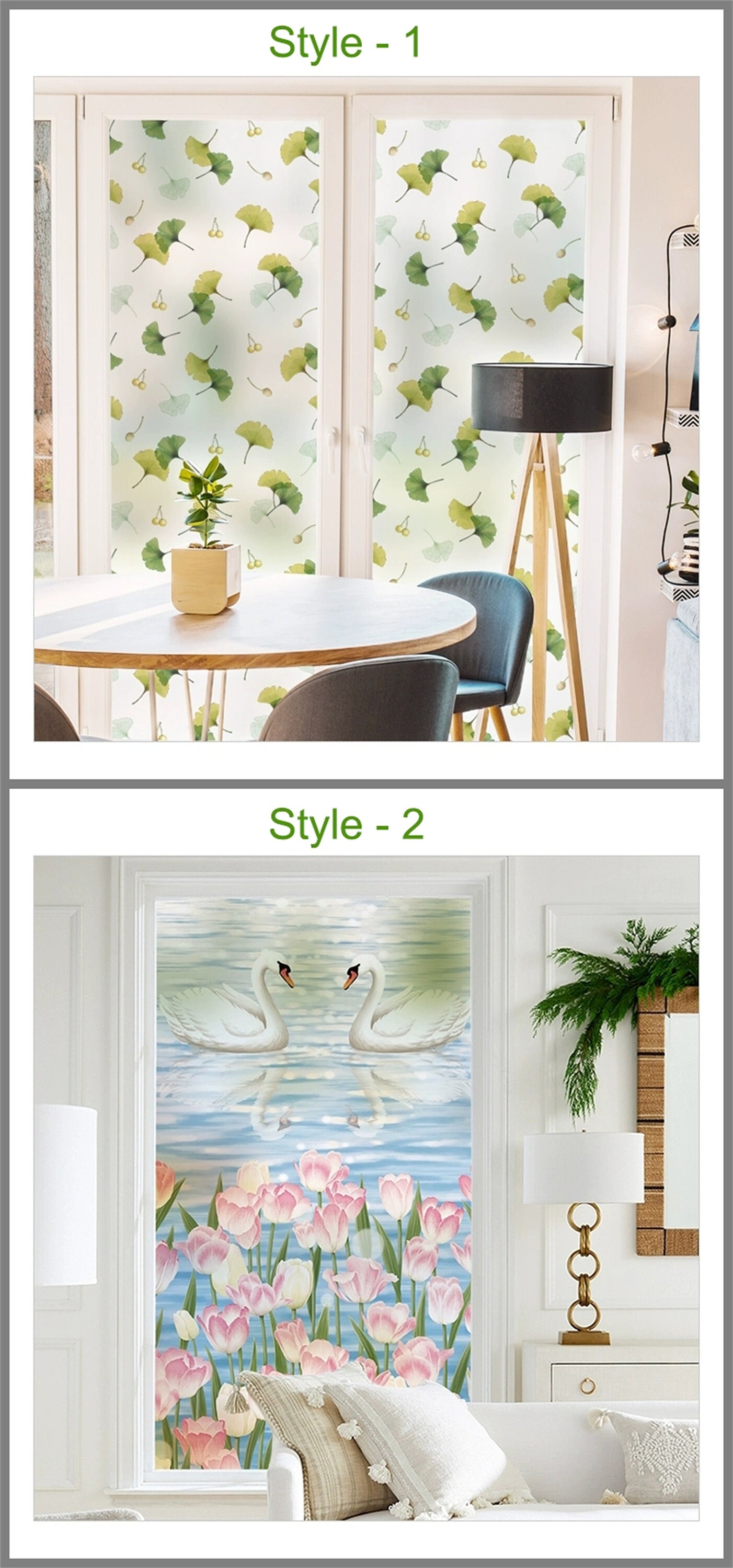 Decorative Static Cling Window Film,frosted Stained Window Privacy Film ...