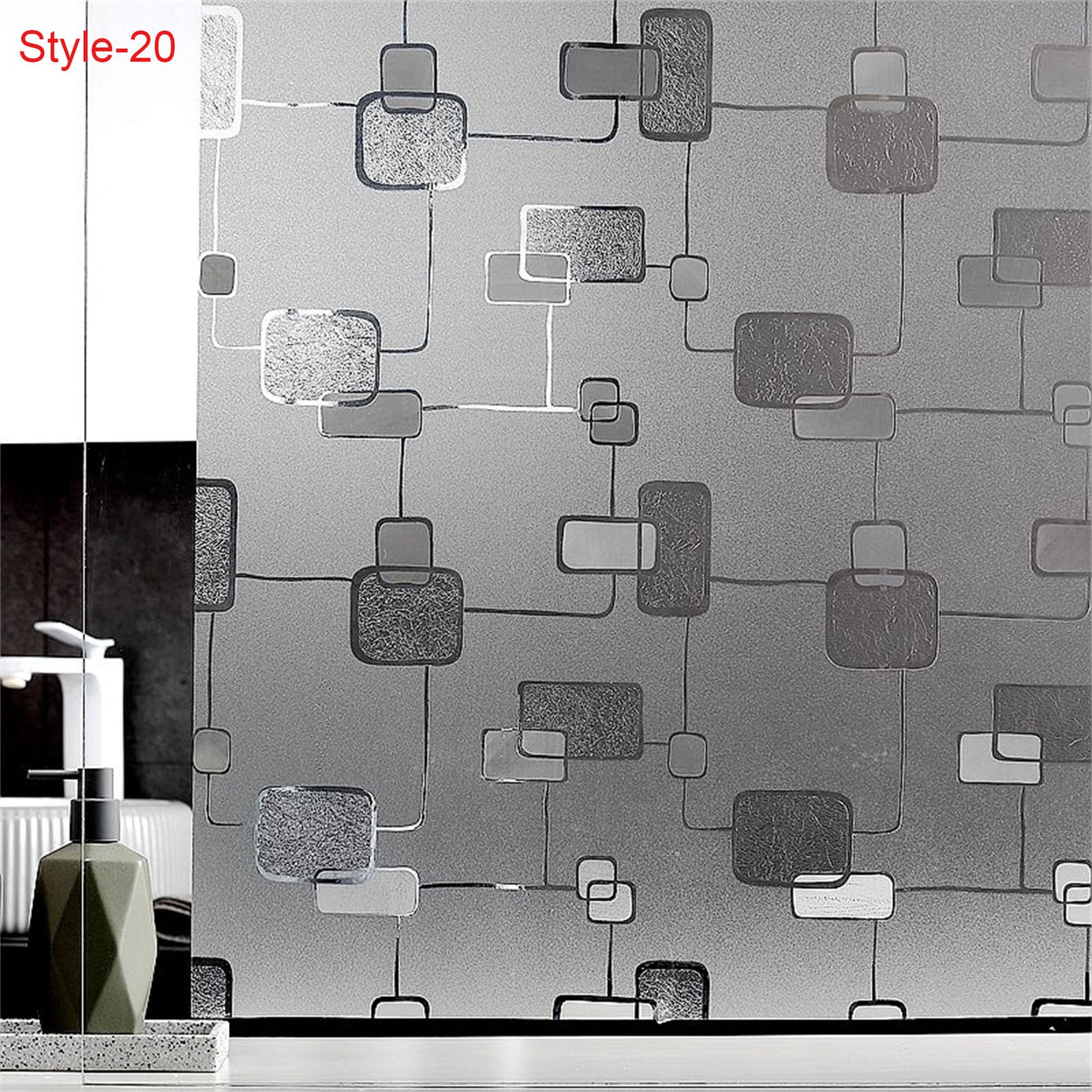 3D Premium Window Privacy Film, Static Cling Sticker,anti-uv, No Glue ...