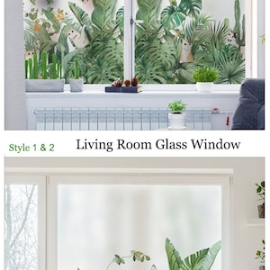 Custom Size Privacy Window Film Frosted Static Cing Animals Pattern ...