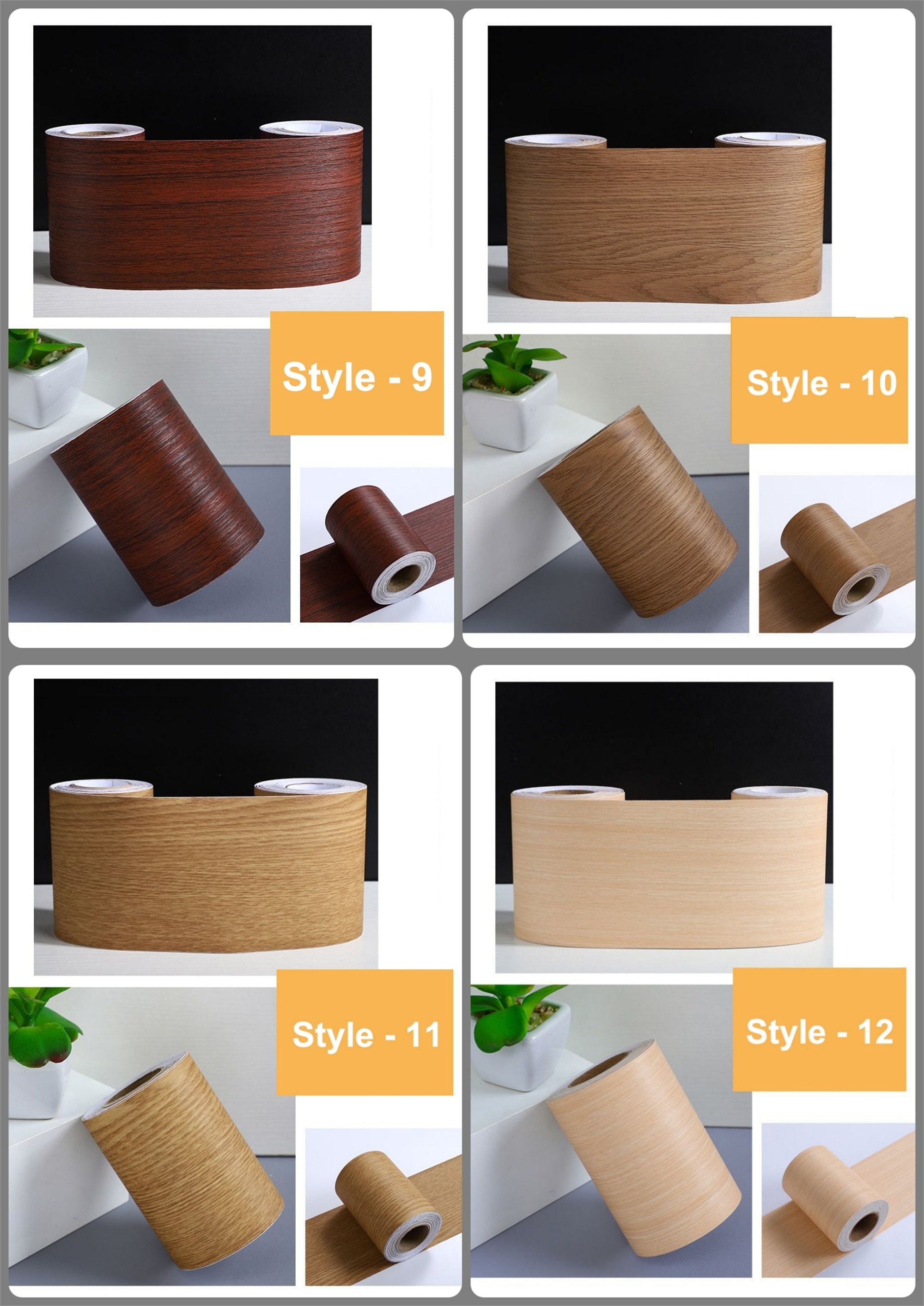 Peel and Stick PVC Wall Border Sticker, Self-adhesive Wallpaper Border ...