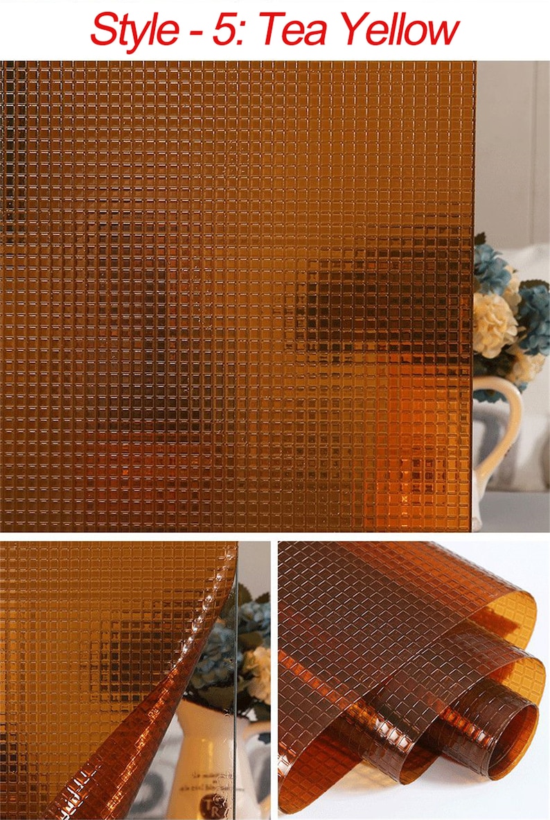 3D Mosaic Privacy Window Film,self Adhesive Colorful Static Cling ...