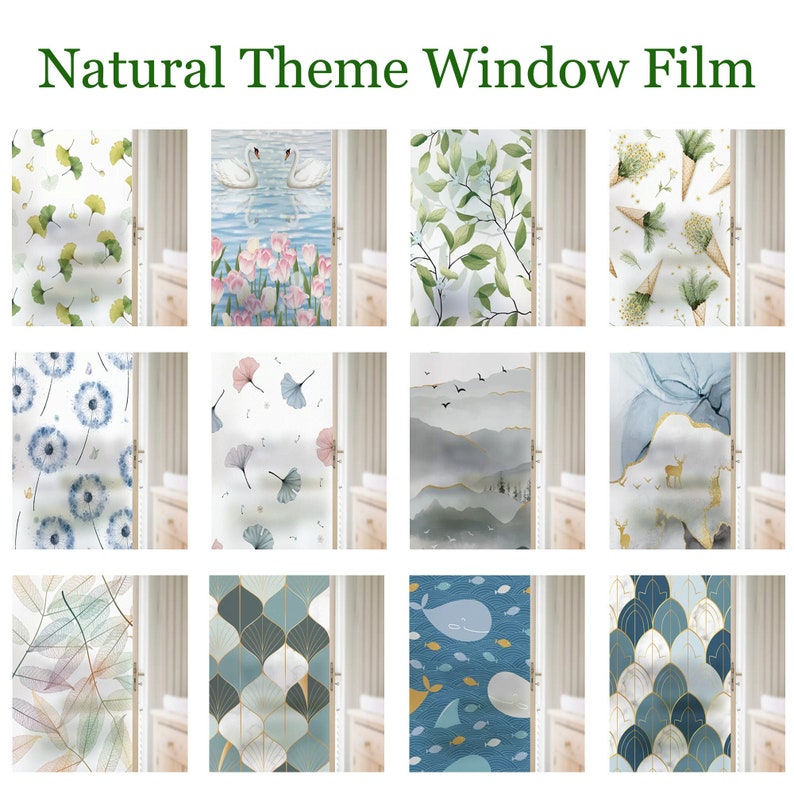 Decorative Static Cling Window Film,frosted Stained Window Privacy Film ...