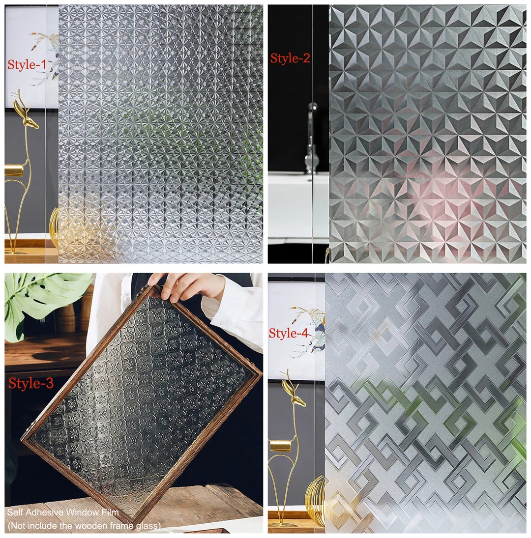 3D Premium Window Privacy Film, Static Cling Sticker,anti-uv, No Glue ...