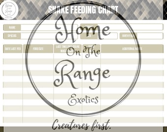 Printable Snake Feeding Chart Snake Care Pet Feeding Chart Feeding ...
