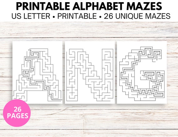 Letter Printable Mazes For Kids