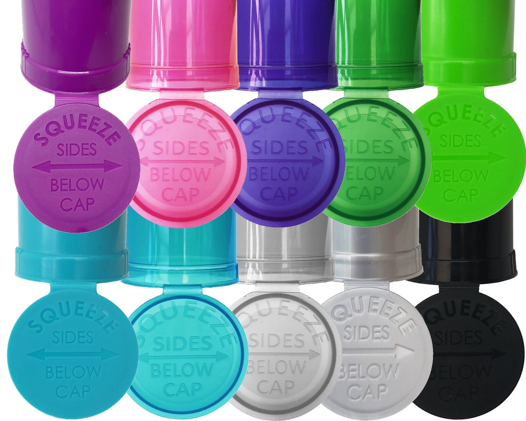 13 DRAM Pot Container Squeeze Pop Top Smell Proof Child Proof Herbs ...