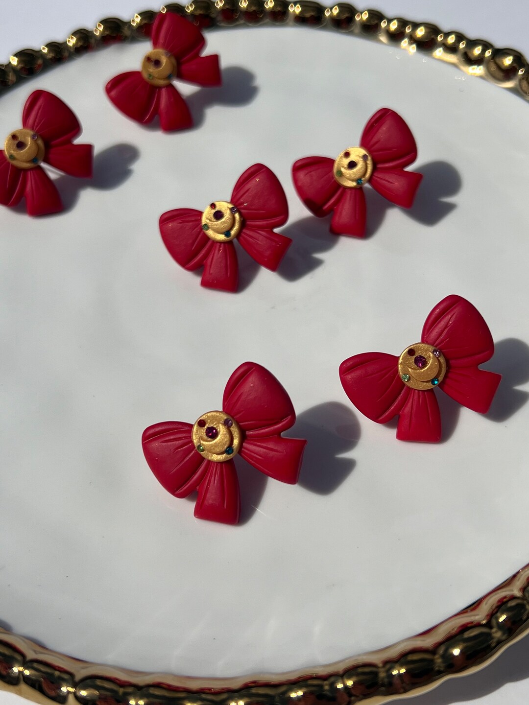 Sailor Moon Earrings, Sailor Moon Bow Inspired Earrings,polymer Clay ...