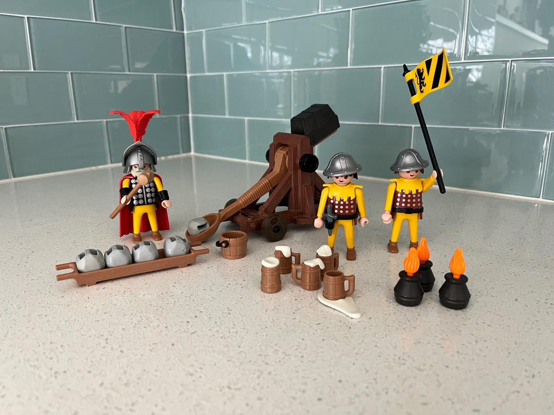 Playmobil 3653 - Lion Knights With Catapult - Complete Set - Etsy