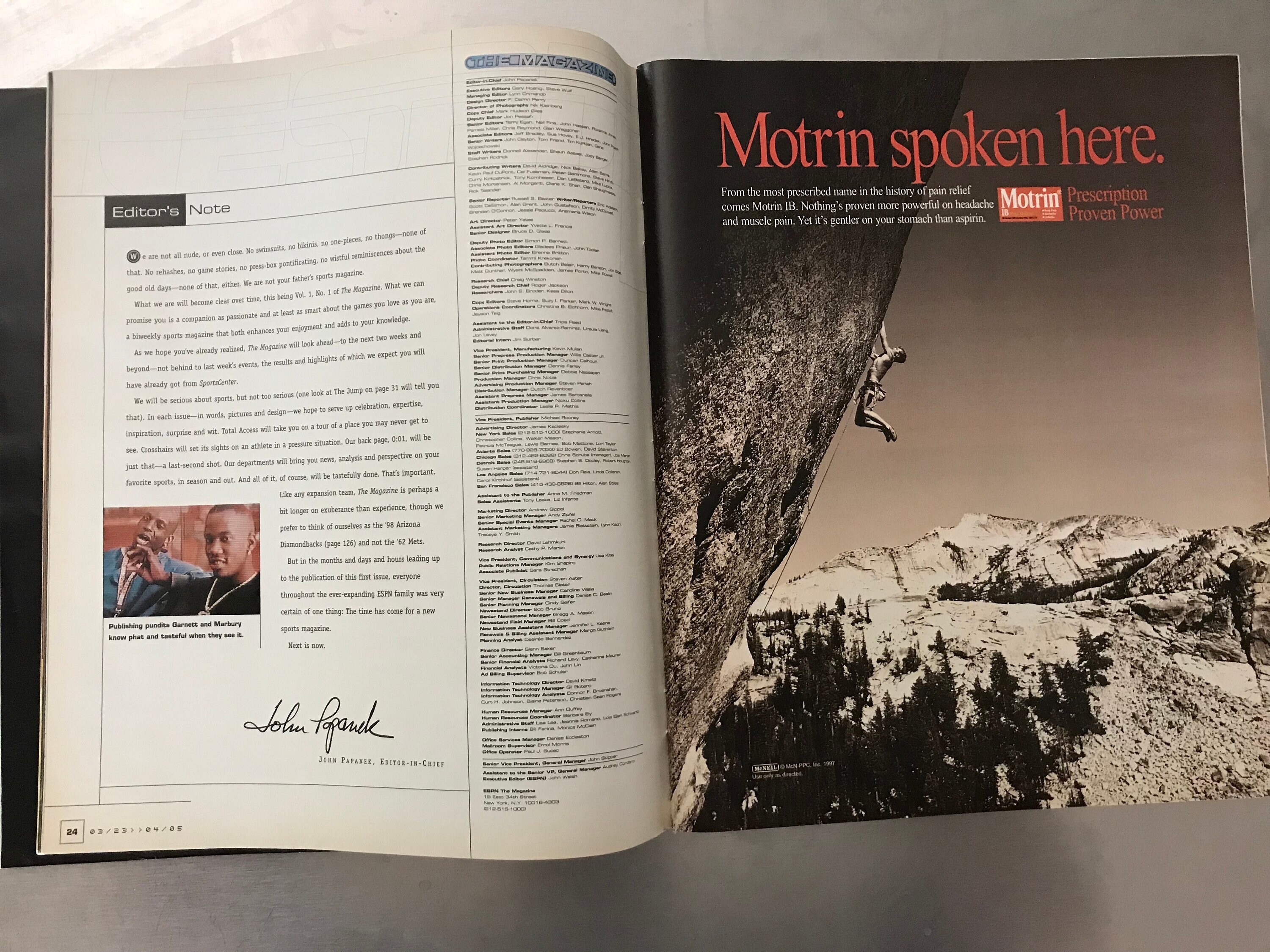 ESPN Magazine Number 1 Premier Issue NEXT. March 23 1998. Kobe Bryant ...