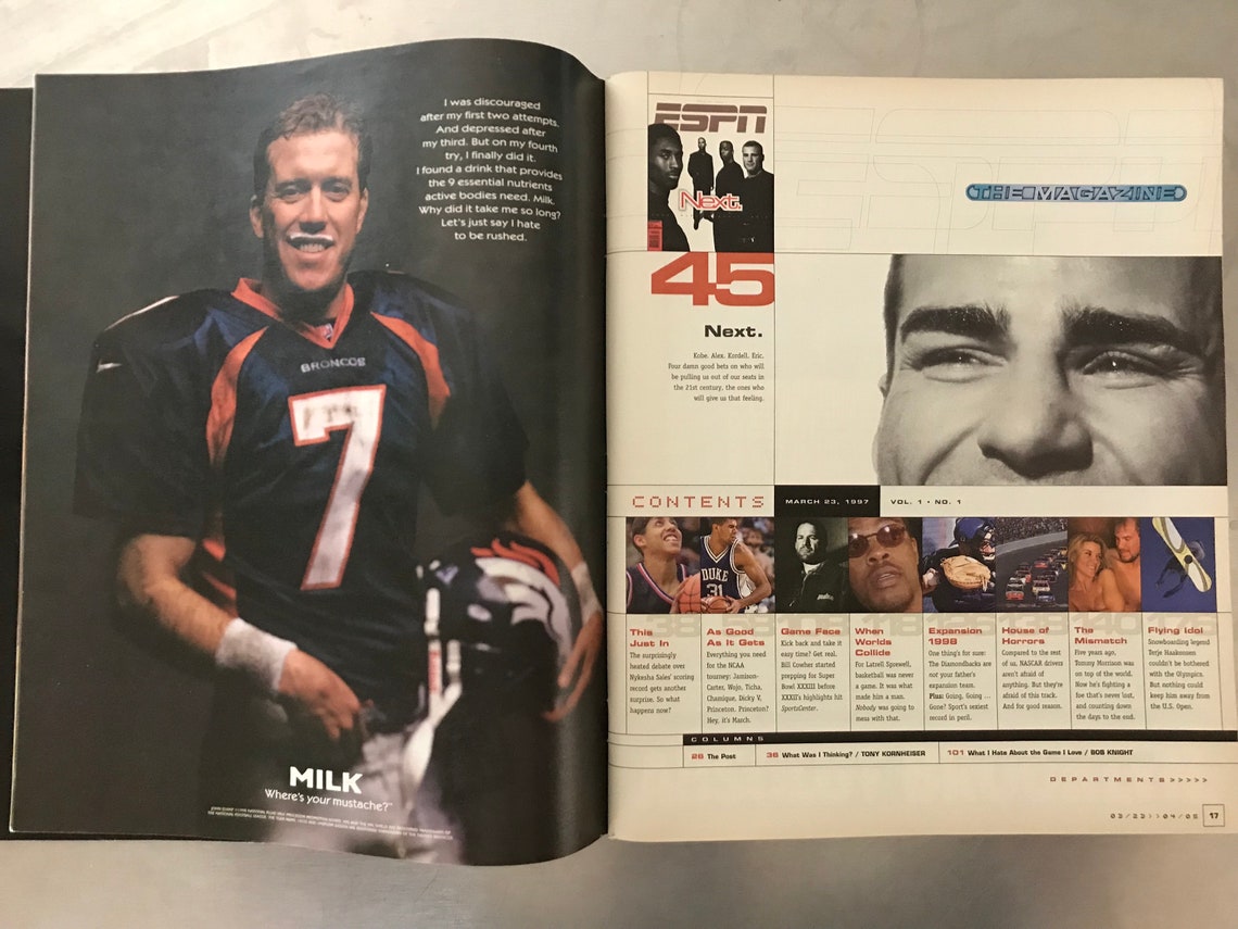 ESPN Magazine Number 1 Premier Issue NEXT. March 23 1998. Kobe Bryant ...