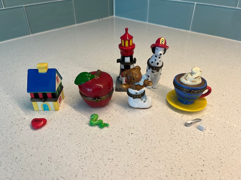 Lot of 6 Midwest of Cannon Falls Porcelain Trinket Boxes - Etsy