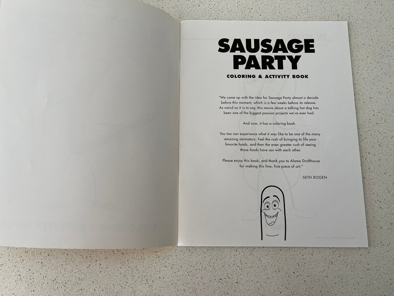 Sausage Party Coloring and Activity Book From Alamo - Etsy