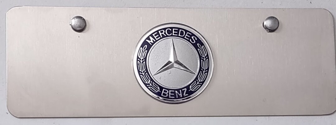 Mercedes Benz 3D Blue Logo Mini Stainless Steel Novelty Plate - Etsy