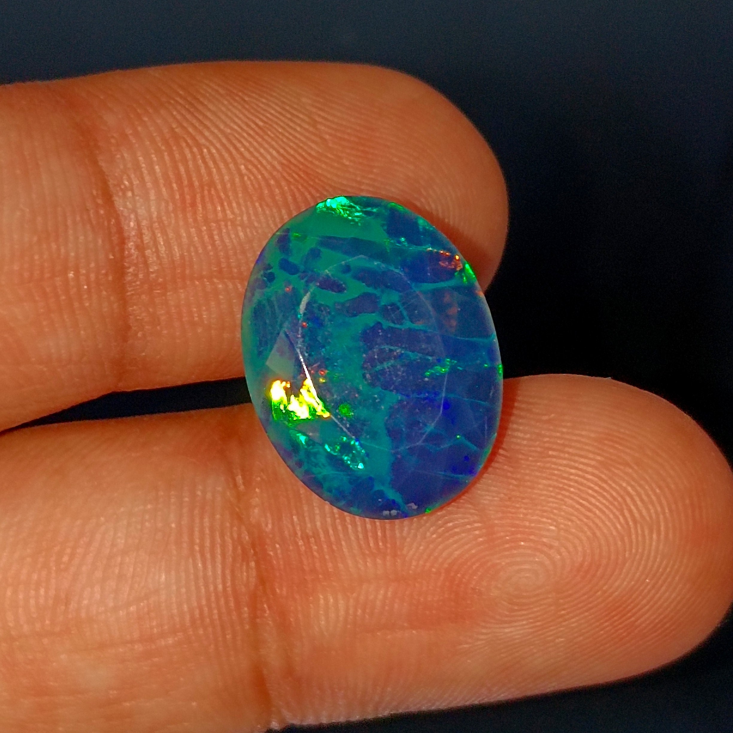 Natural Ethiopian Black Opal Gorgeous Real Faceted Black Opal - Etsy