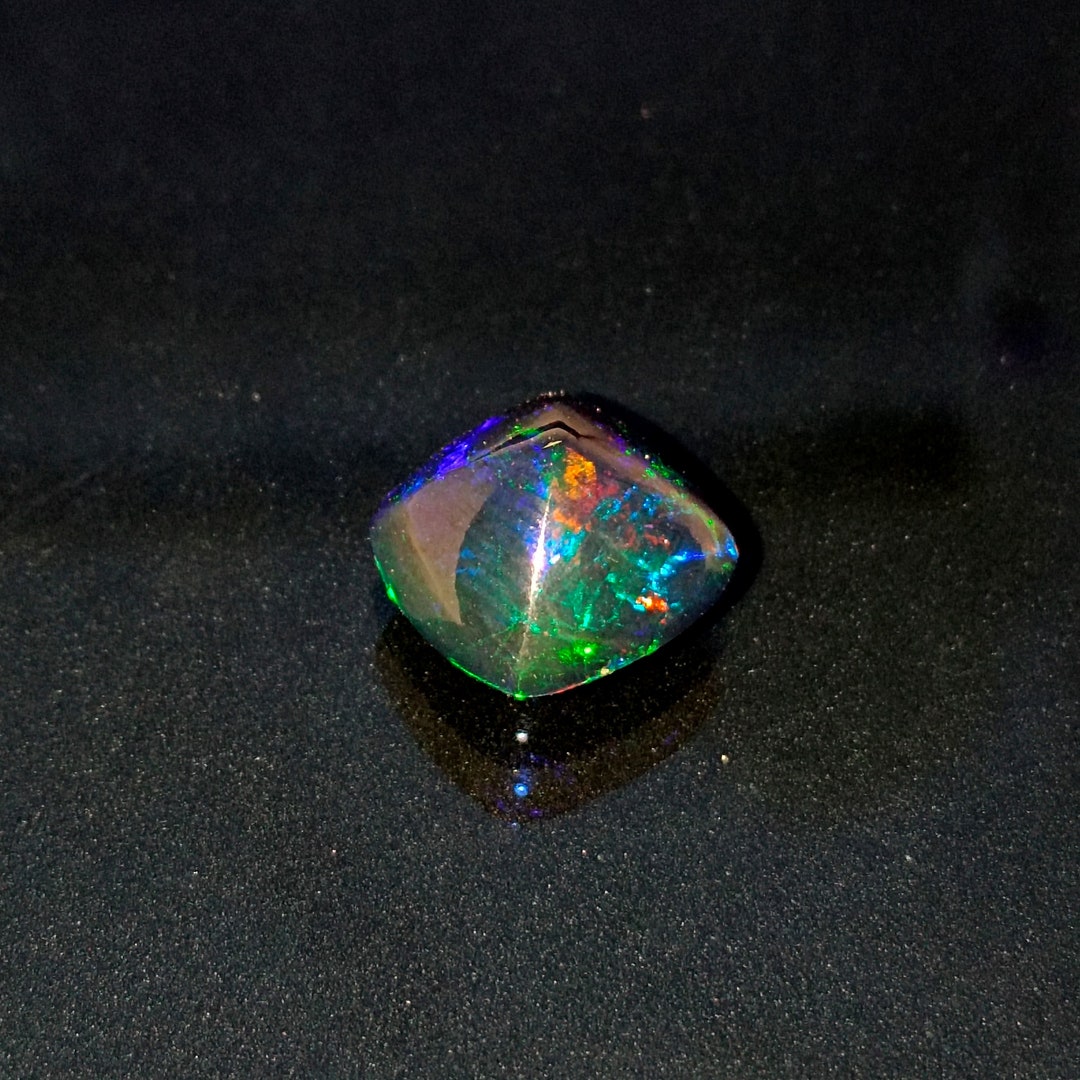 Natural Ethiopian Black Opal Square Shape Cabochon , Quality Ethiopian ...
