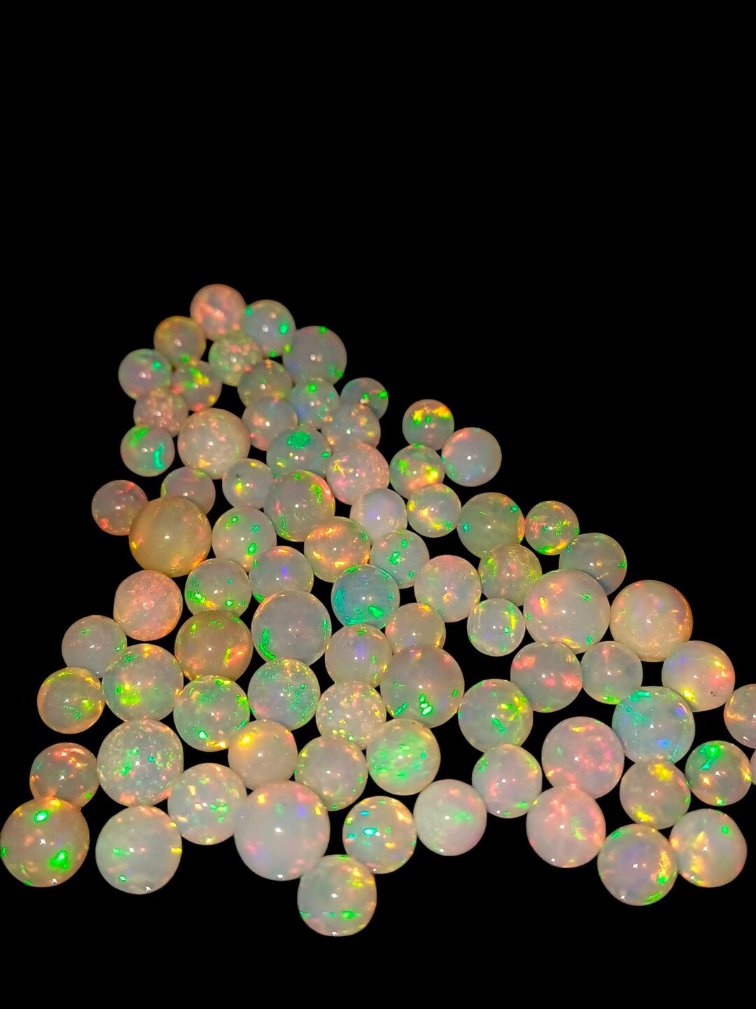 RARE Ethiopian Opal Balls, Fire Opal Balls, Gemstone Balls, Rondelle ...