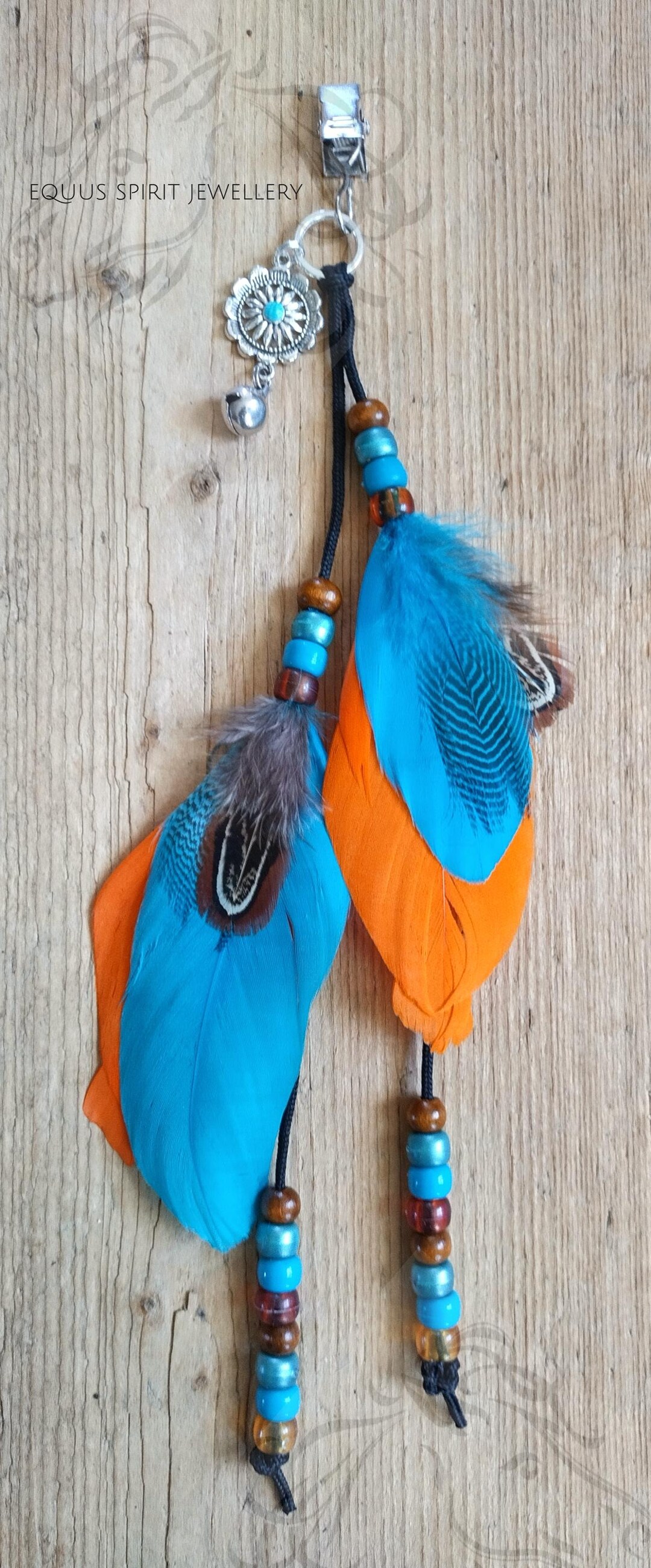 Native Sunset Beaded Feather Mane / Hair Clip - Etsy