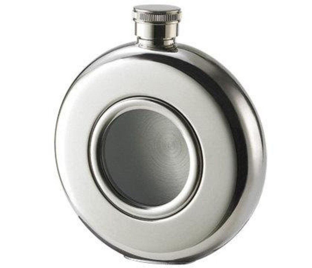 RT9005-1 Round Pocket Flask With Window, 5 Oz, Stainless Steel - Etsy